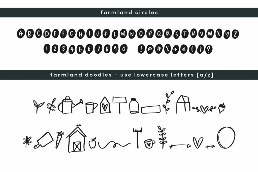 Farmland Fresh Duo and Doodles Font – MasterBundles