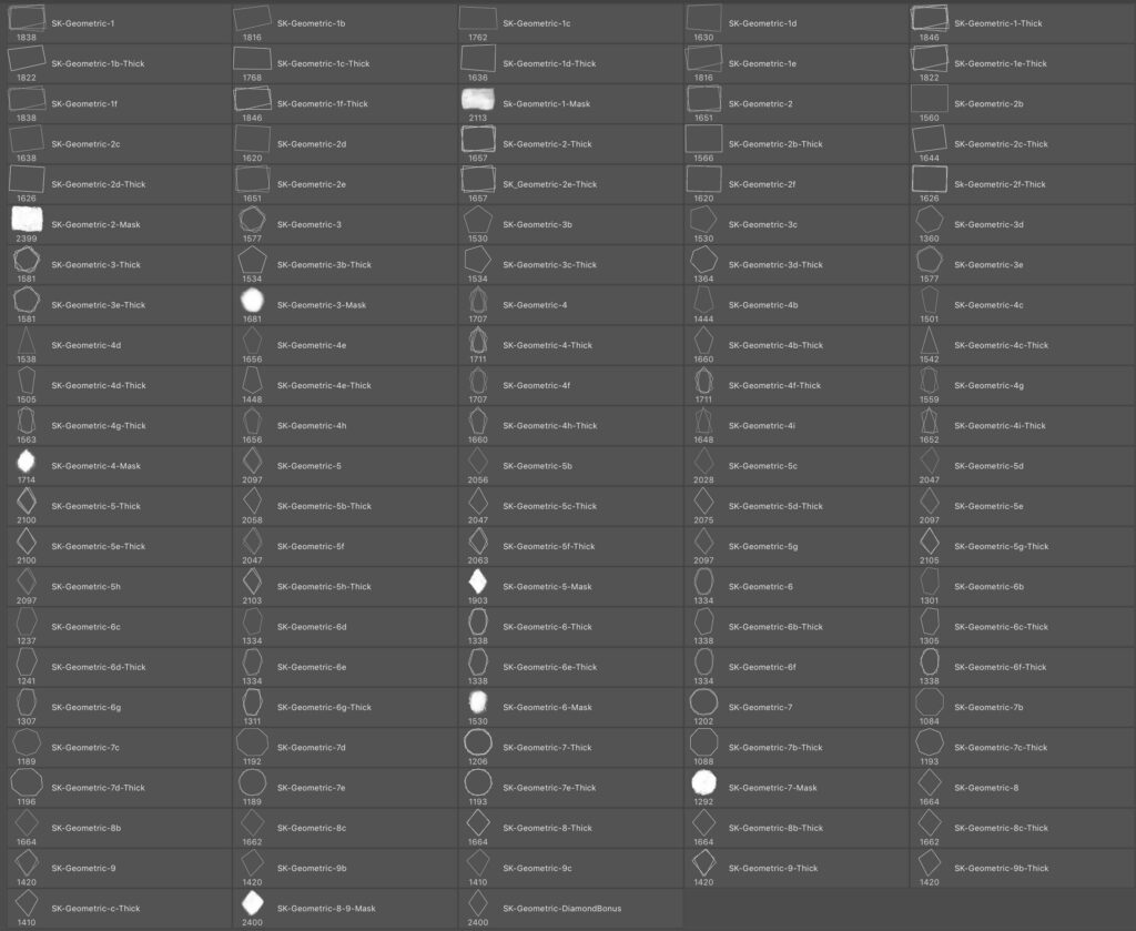 Geometric Shapes for Procreate & PS – MasterBundles