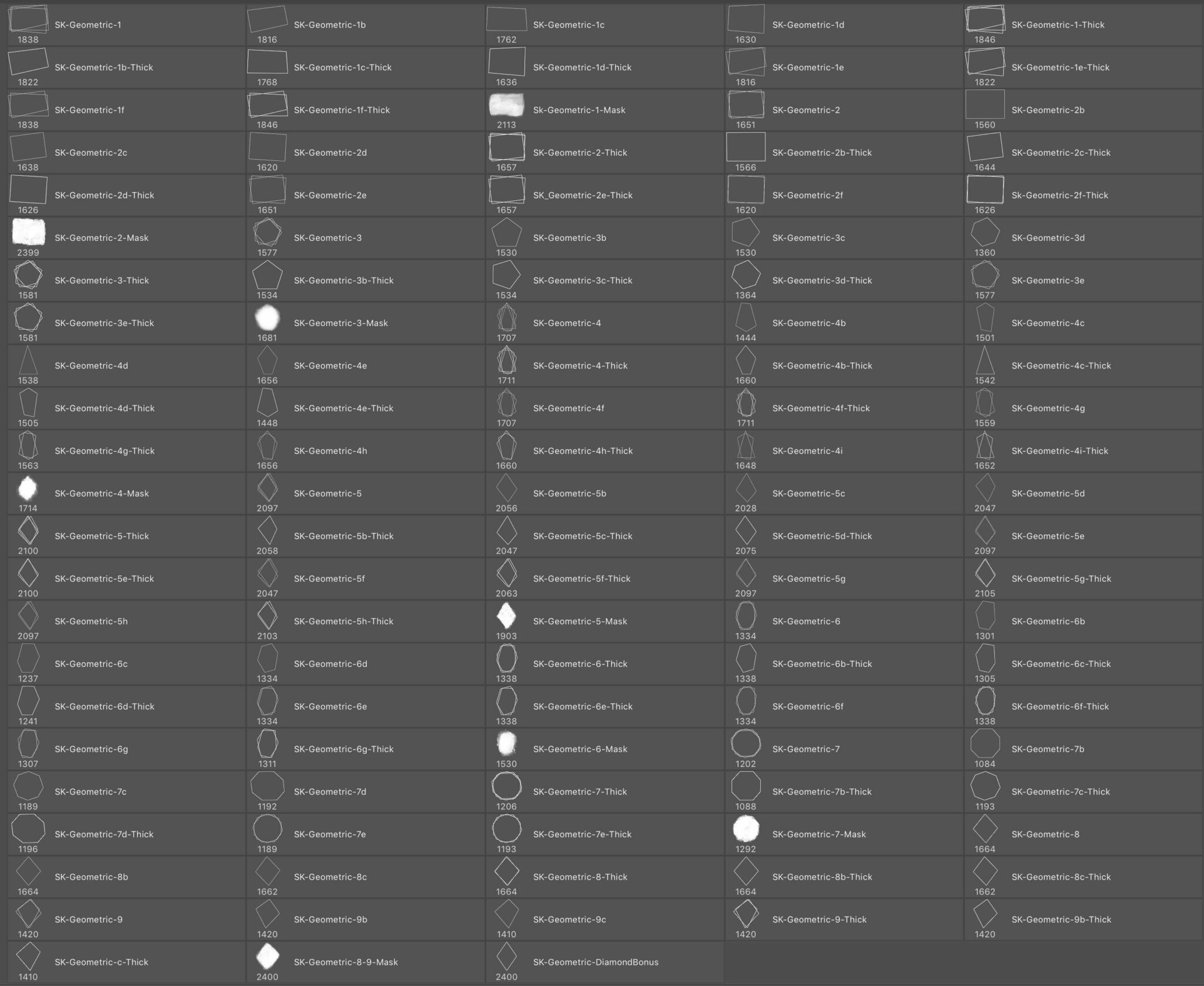 Geometric Shapes for Procreate & PS – MasterBundles