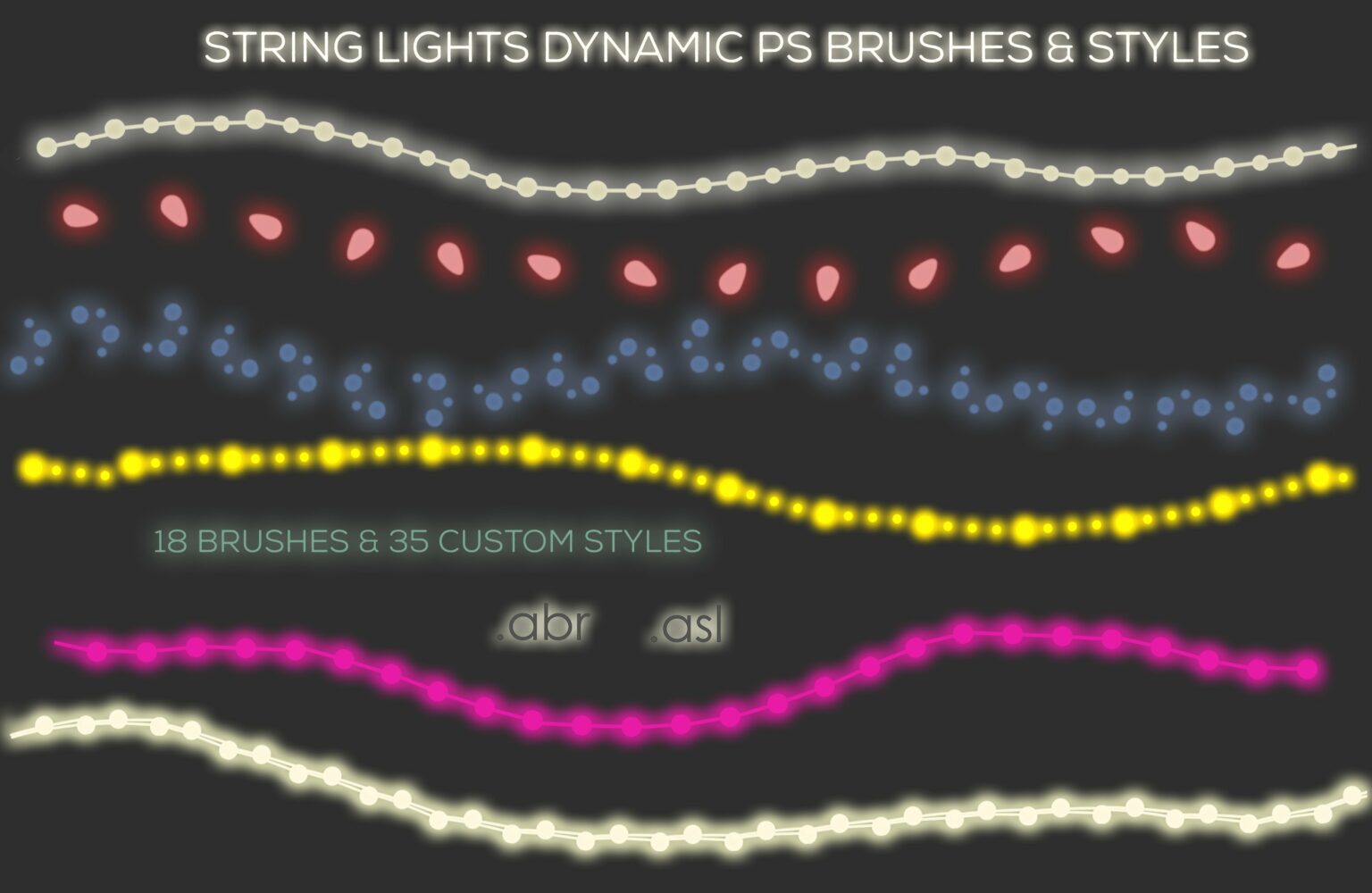 PS String Lights Brushes & Styles – MasterBundles
