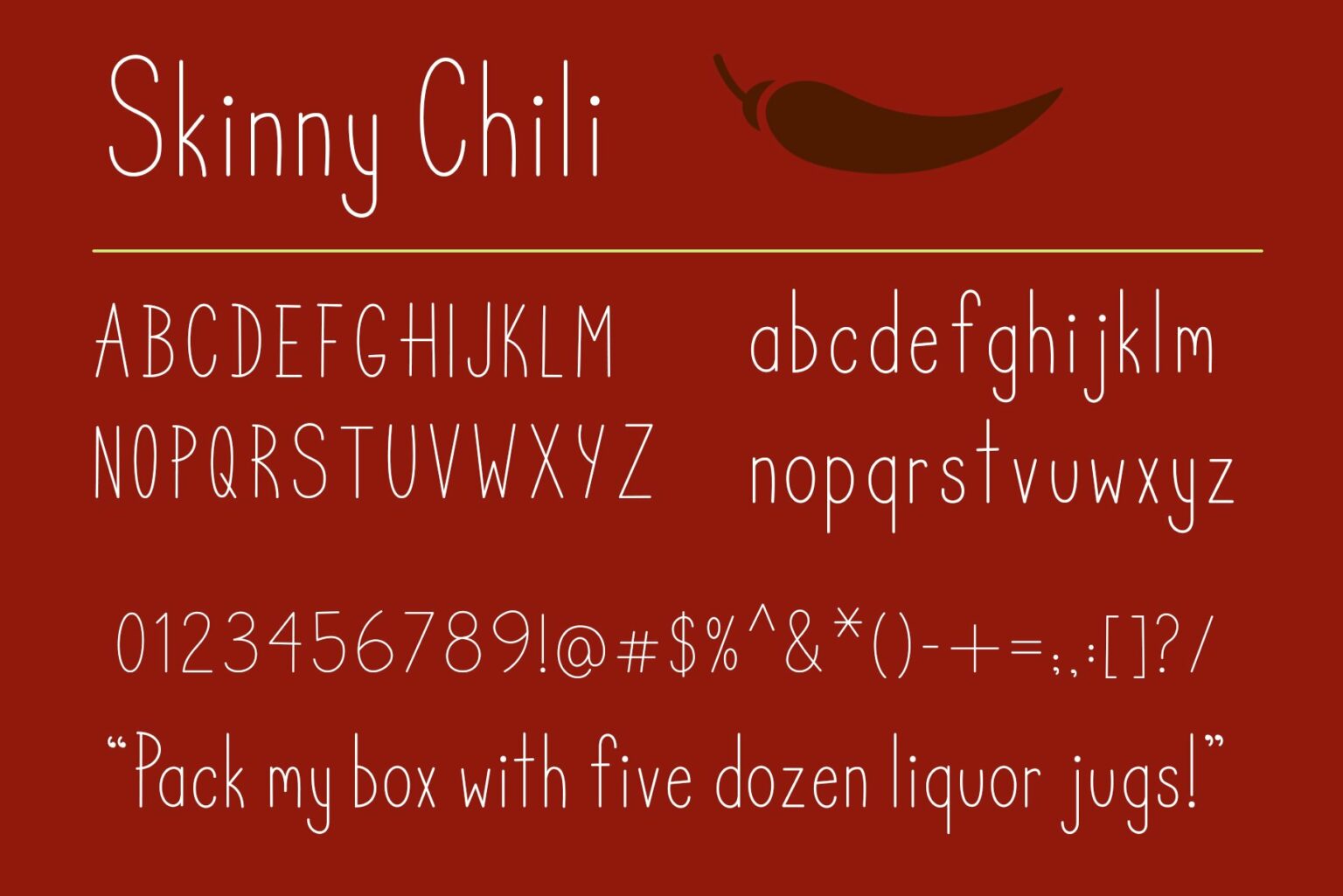 Skinny Chili font – MasterBundles