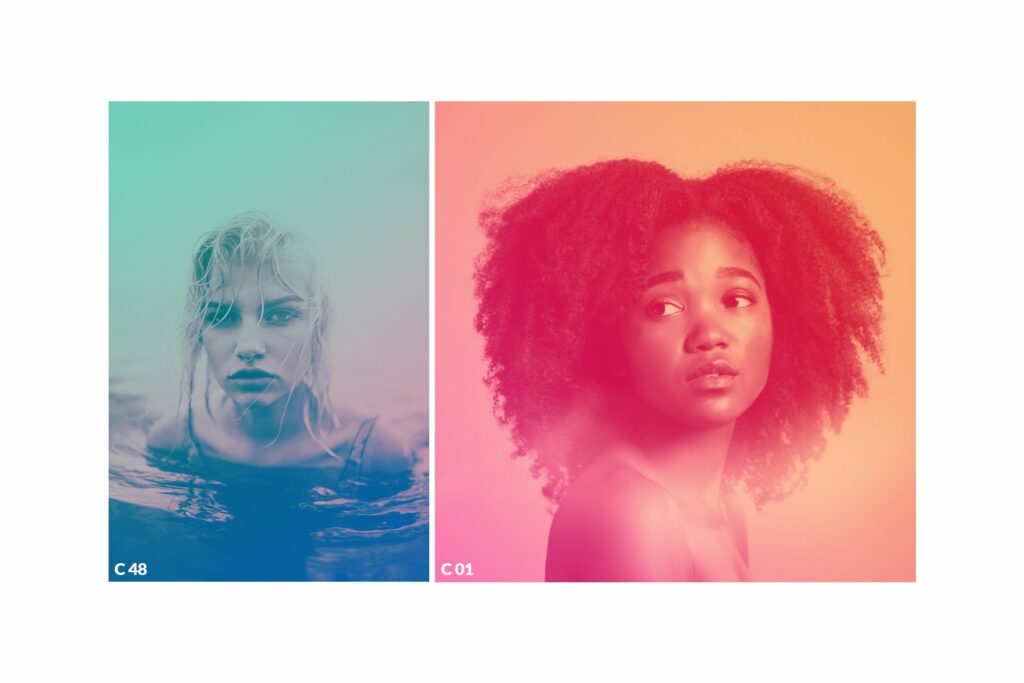 50 Gradient Duotone Effects – MasterBundles