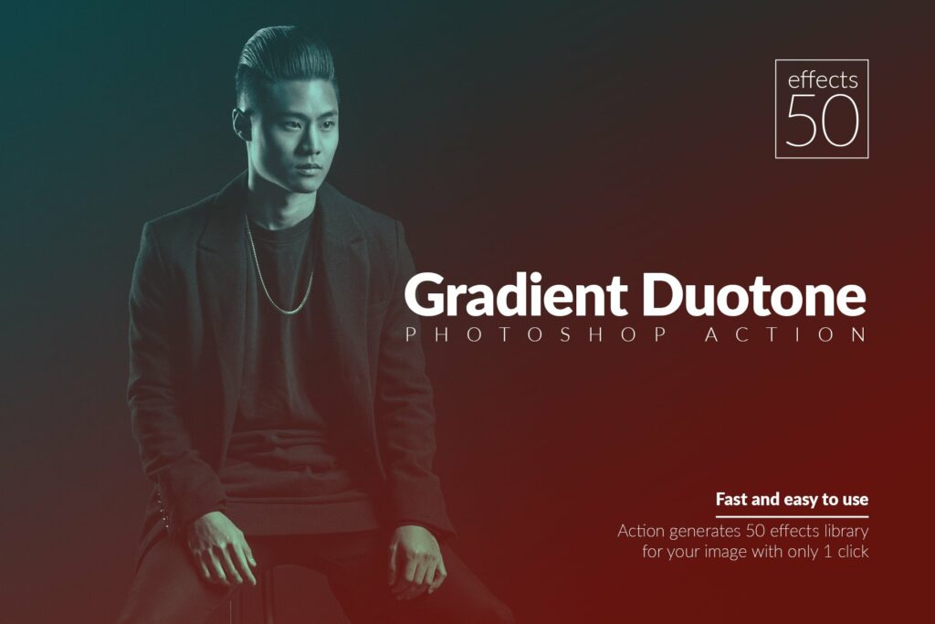 50 Gradient Duotone Effects – MasterBundles