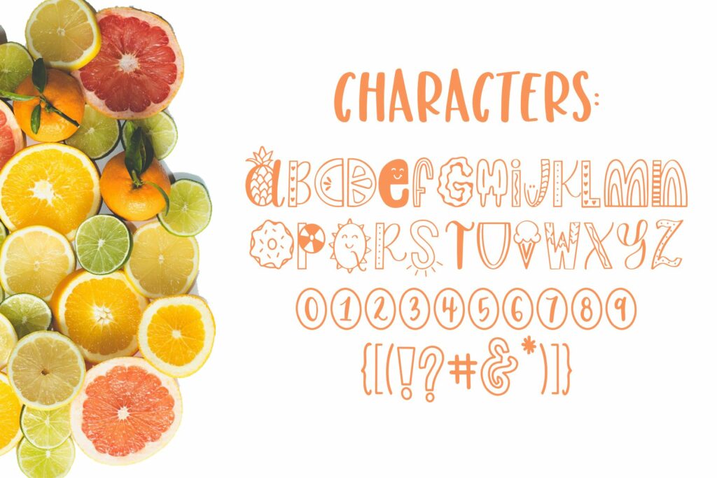 Slice of Summer, Doodle Font – MasterBundles