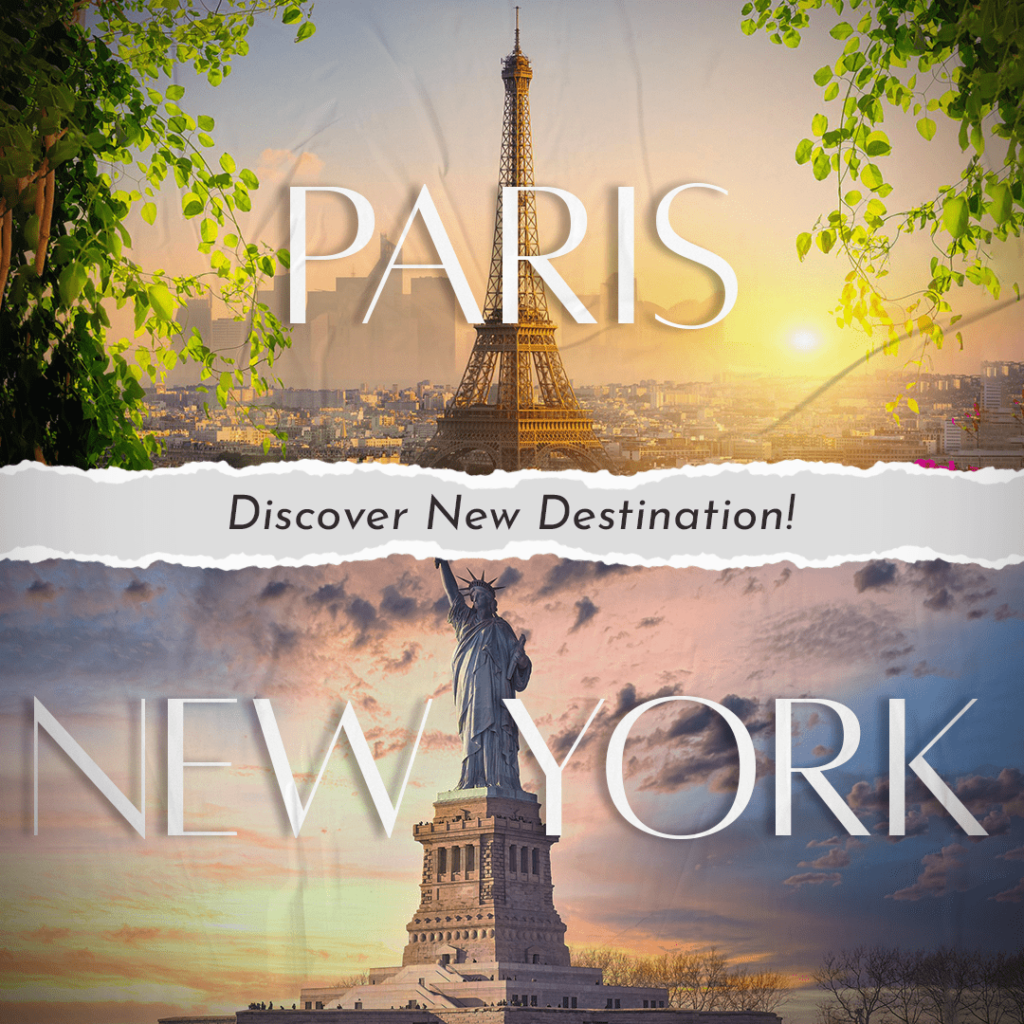 Social Media Travel Carousel Post Design | Sticky Paper Texture Design ...