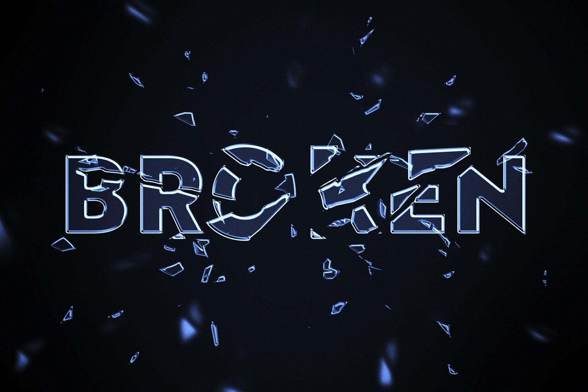 Smashed Glass Text Effect – MasterBundles