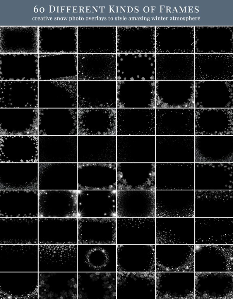 Snowflake Frames Photo Overlays – MasterBundles
