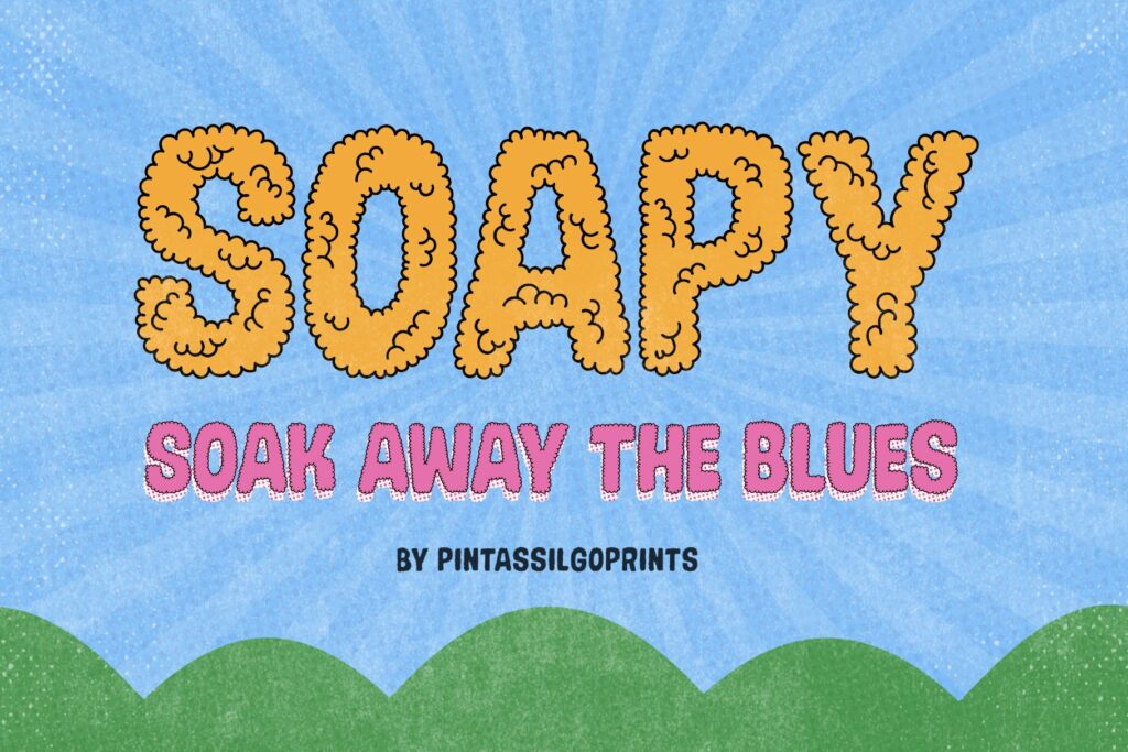 Soapy Family: 4 bubbly fonts – MasterBundles