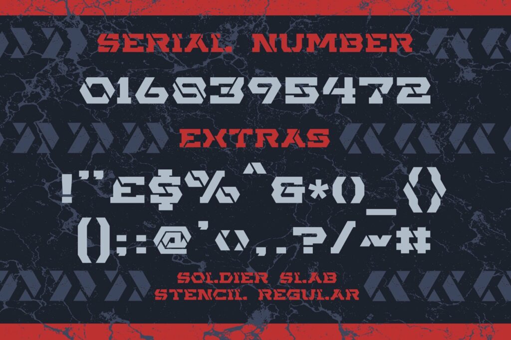 Soldier Slab Stencil Font Duo – MasterBundles