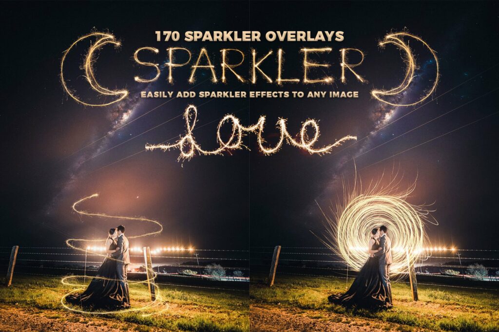 170 Sparkler Overlays for Photoshop – MasterBundles