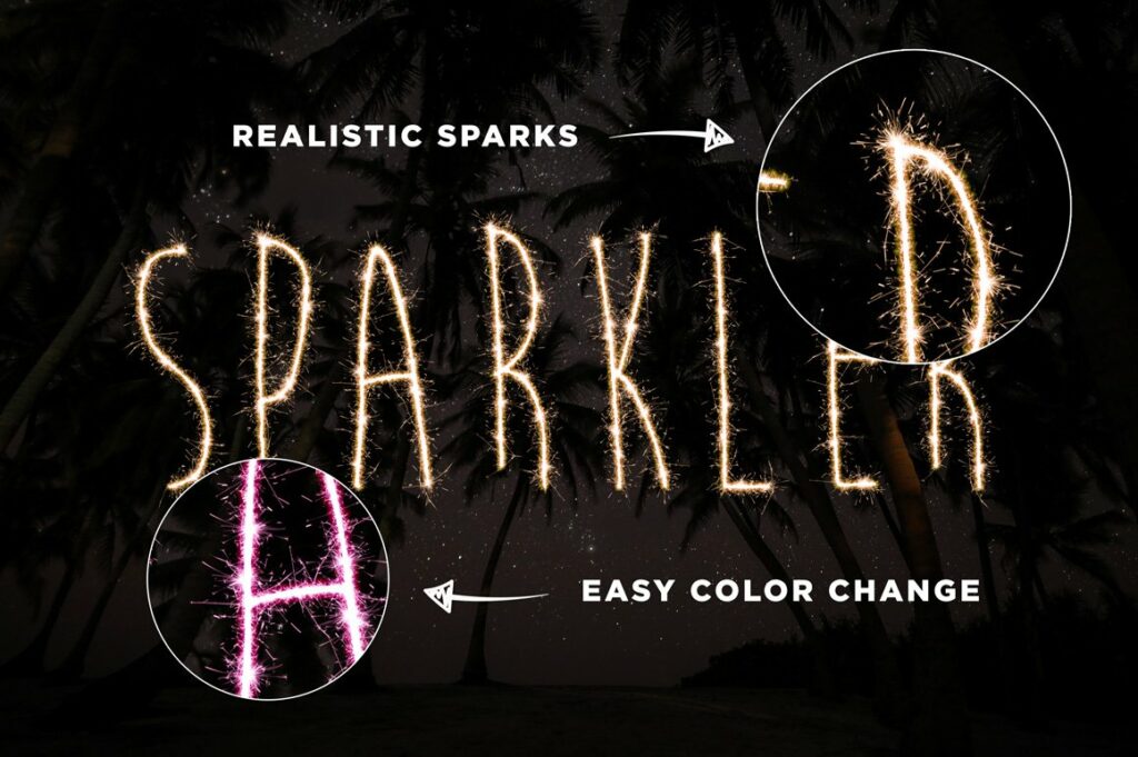 Sparkler Photoshop Action – MasterBundles