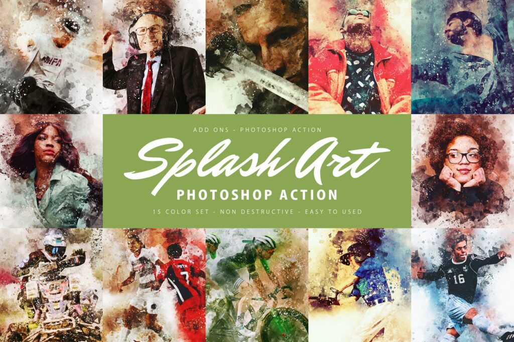 Splash Art Photoshop Action – MasterBundles