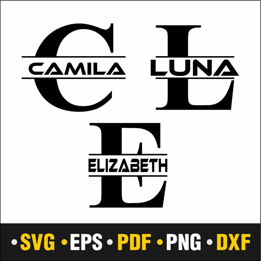 Split Monogram Frame Alphabet – MasterBundles