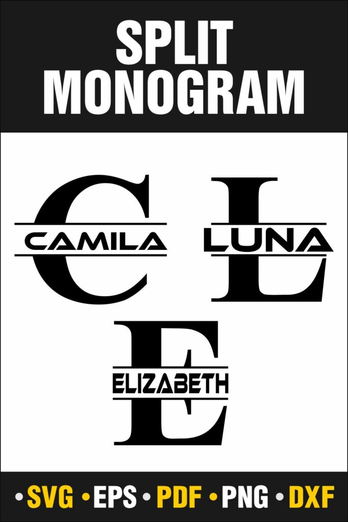 Split Monogram Frame Alphabet – MasterBundles