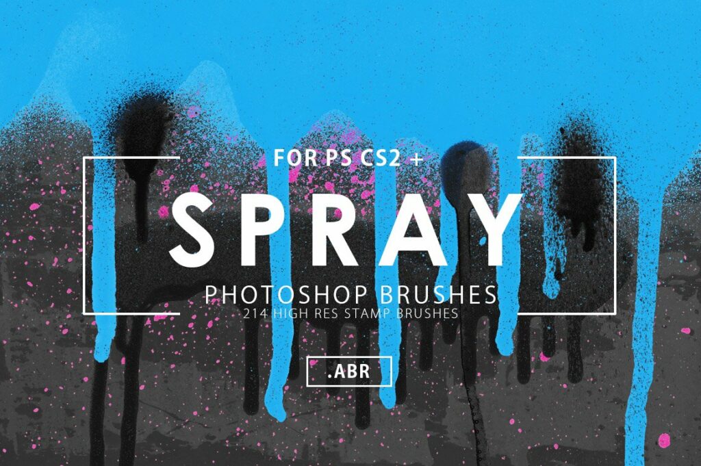 214 Spray Photoshop Brushes – MasterBundles