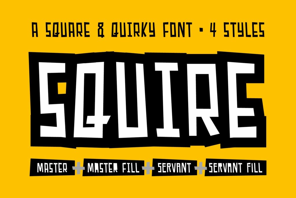 SQUIRE - a square and quirky font!!! – MasterBundles