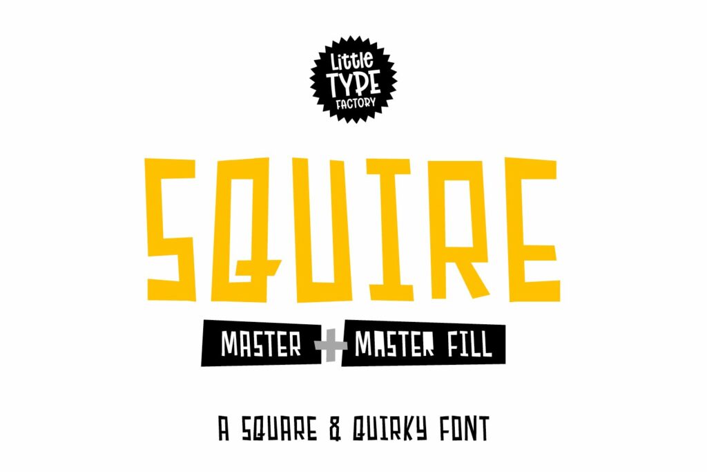 SQUIRE - a square and quirky font!!! – MasterBundles