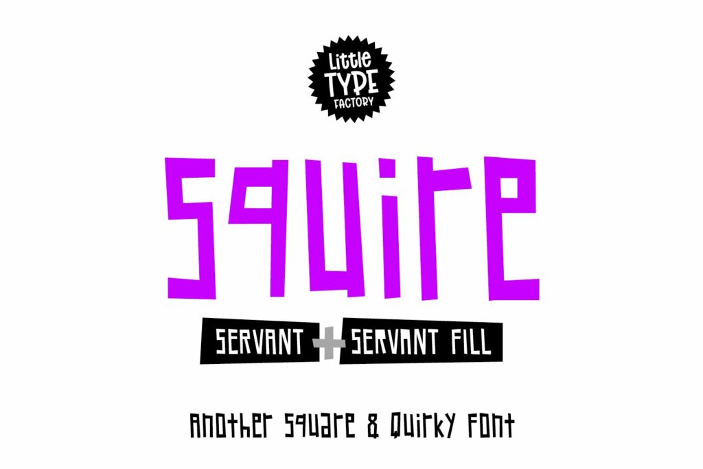 SQUIRE - a square and quirky font!!! – MasterBundles