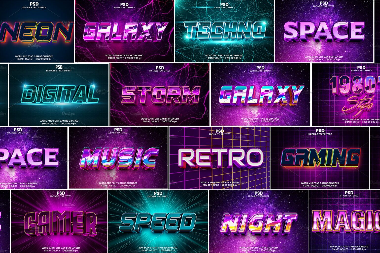 RGB Neon 3d Psd Text Effect – MasterBundles