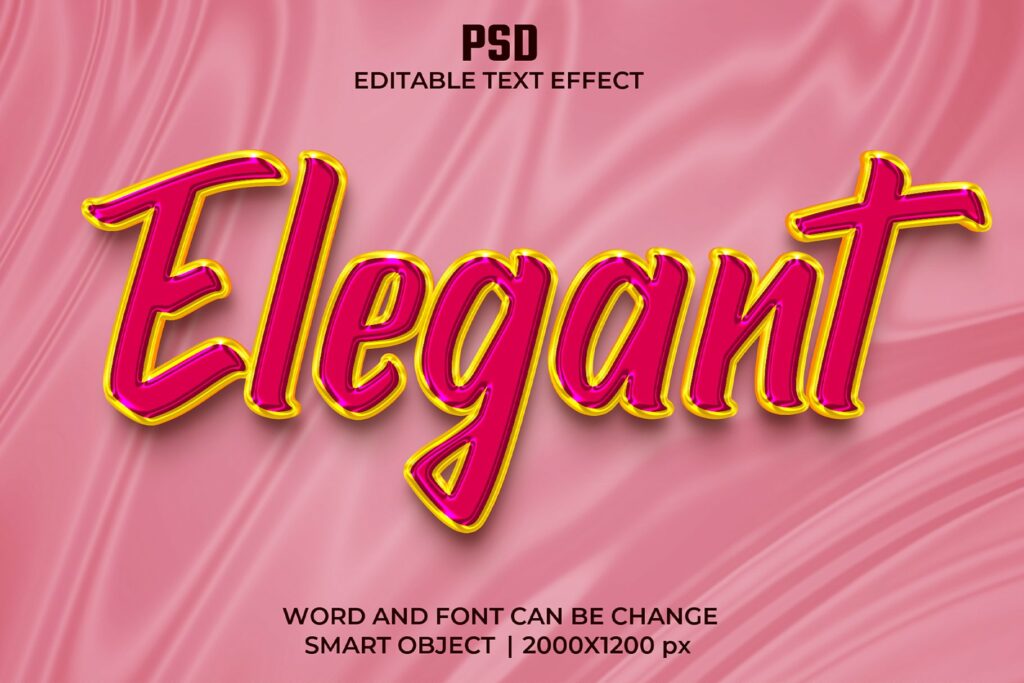 Elegant 3d Editable Psd Text Effect – MasterBundles