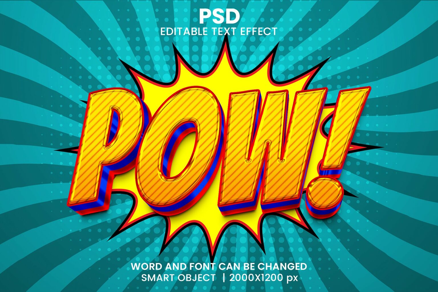 Pow Comic Editable Psd Text Effect – MasterBundles