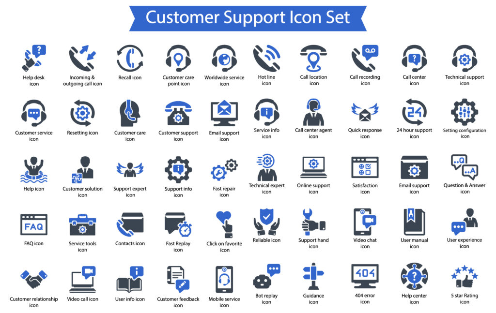 Customer support Icon Set - MasterBundles