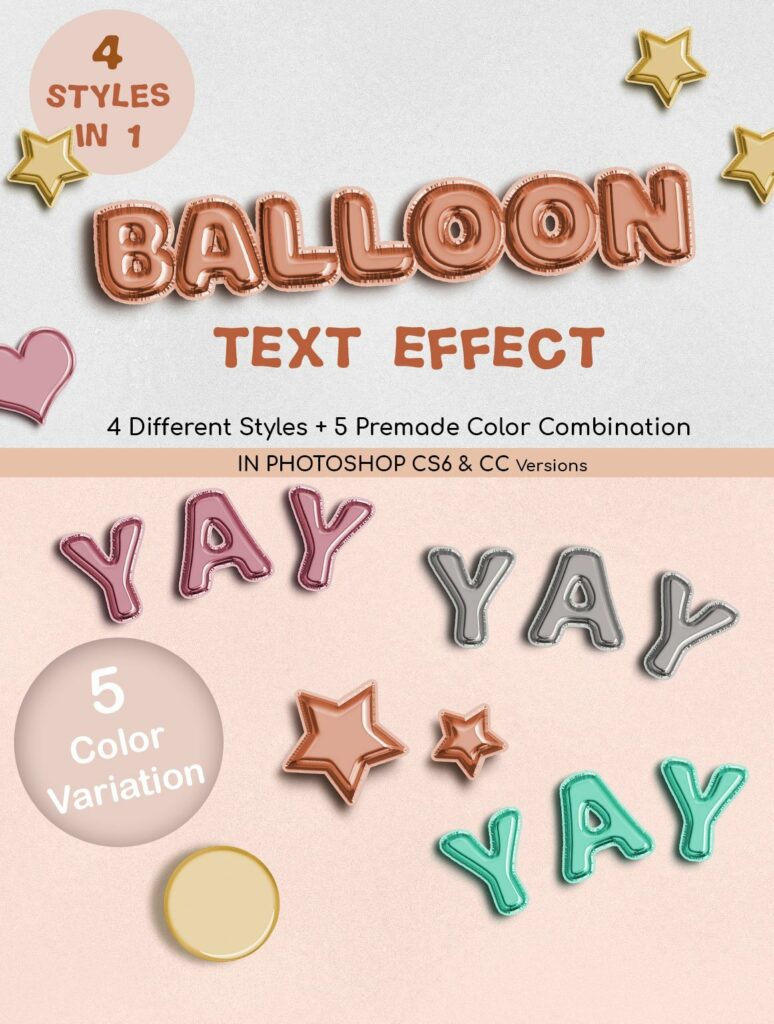 Balloon Foil Text Effect PS – MasterBundles