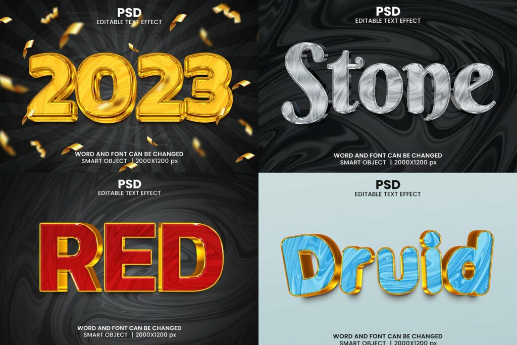 3d Editable Psd Text Effect – MasterBundles