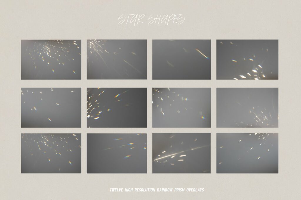 Rainbow Star Shapes | Prism Overlays – MasterBundles