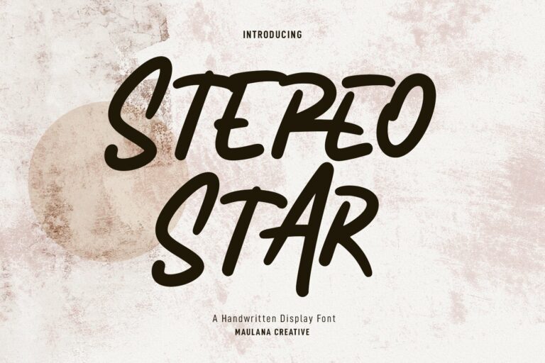 Stereo Star Handwritten Font – MasterBundles