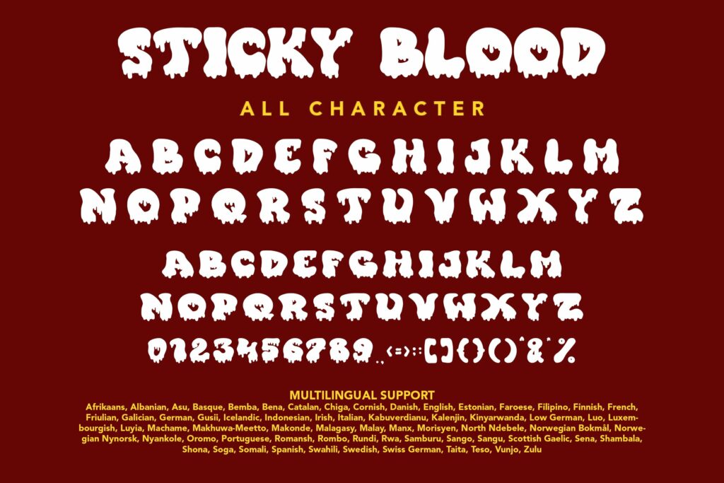 Sticky Blood - Halloween Font – MasterBundles