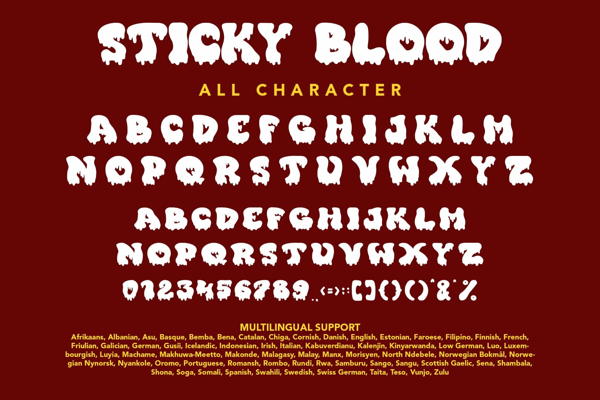 Sticky Blood - Halloween Font – MasterBundles