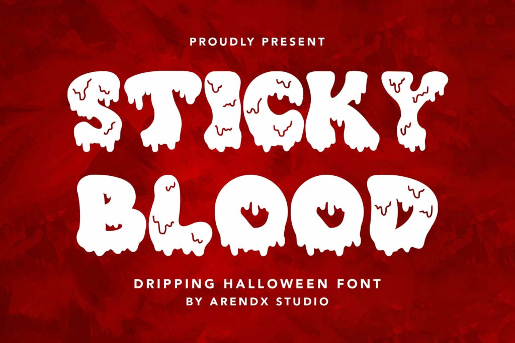 Sticky Blood - Halloween Font – MasterBundles