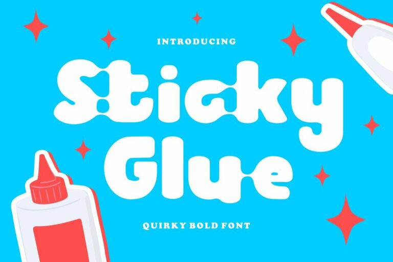 Sticky Glue - Quirky Bold Font – MasterBundles