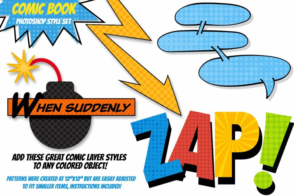 Comic Book Layer Styles +Bonus – MasterBundles