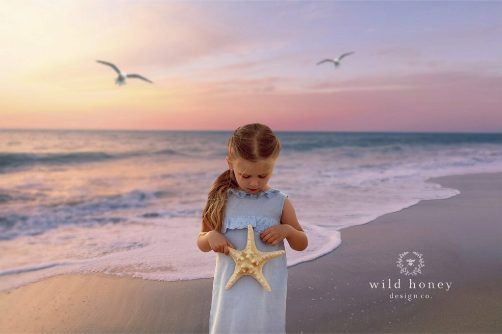 Sunset Beach Digital Backdrop – MasterBundles