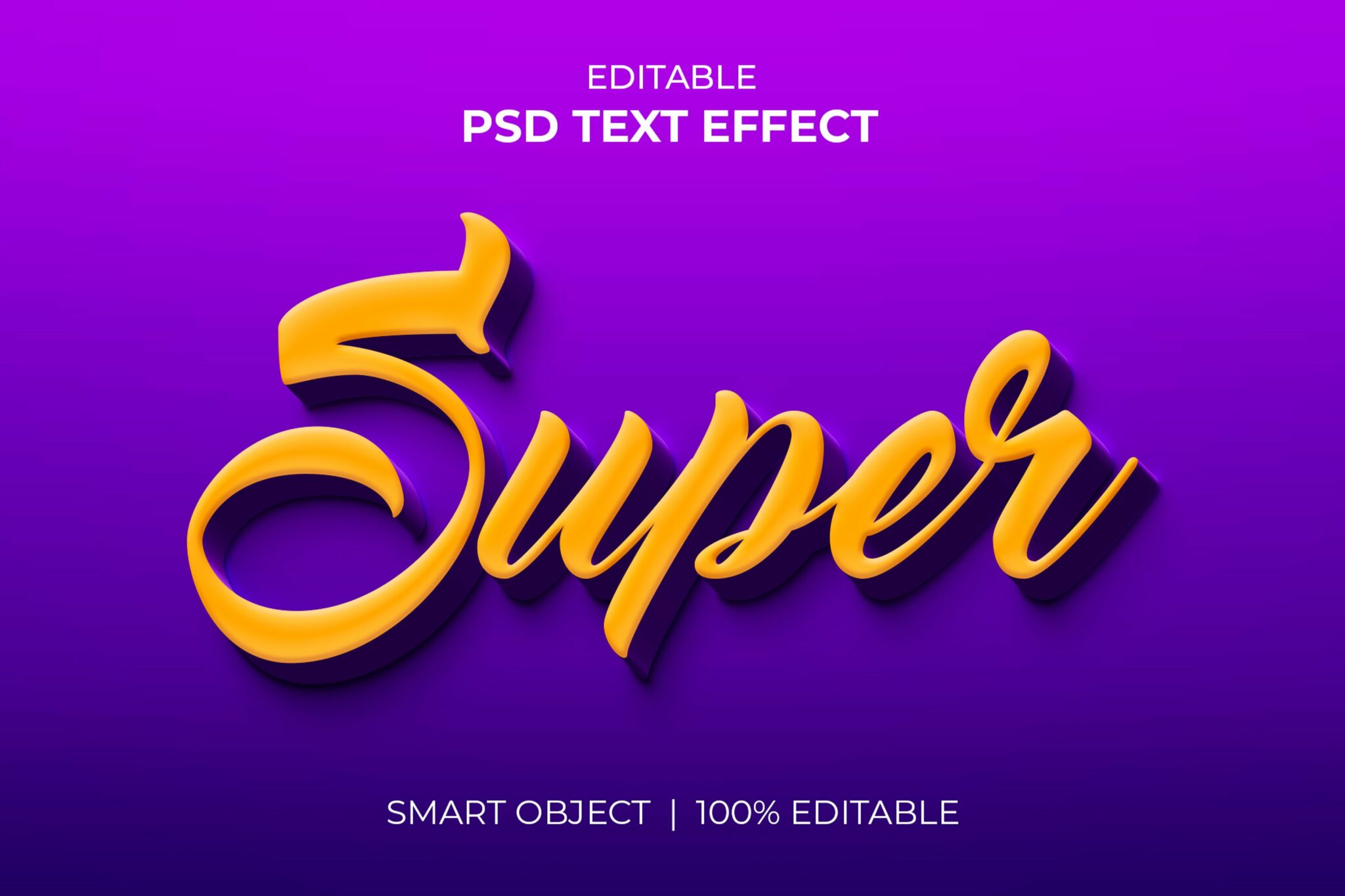 Editable 3D Text Effect PSD Bundle – MasterBundles