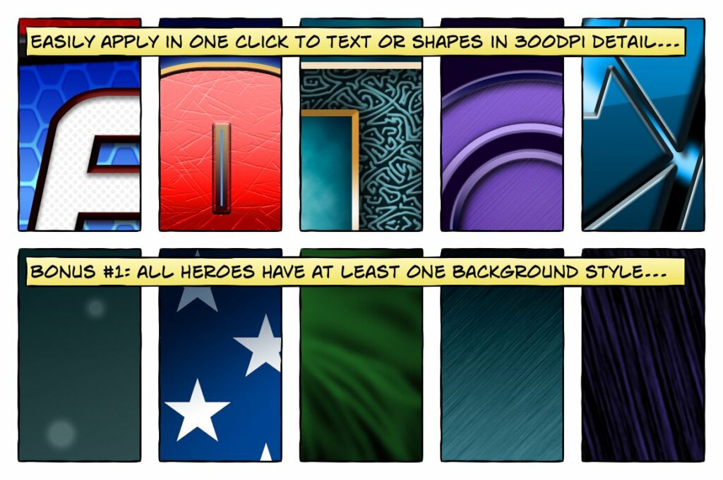 10 Photoshop Styles: Superheroes v1 – MasterBundles