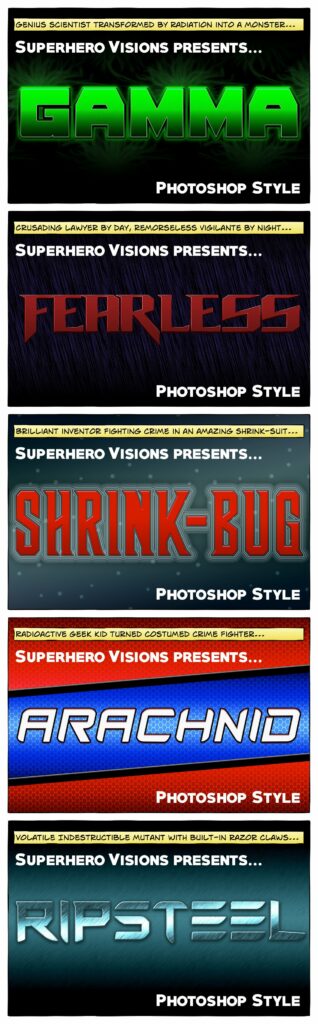 10 Photoshop Styles: Superheroes v1 – MasterBundles