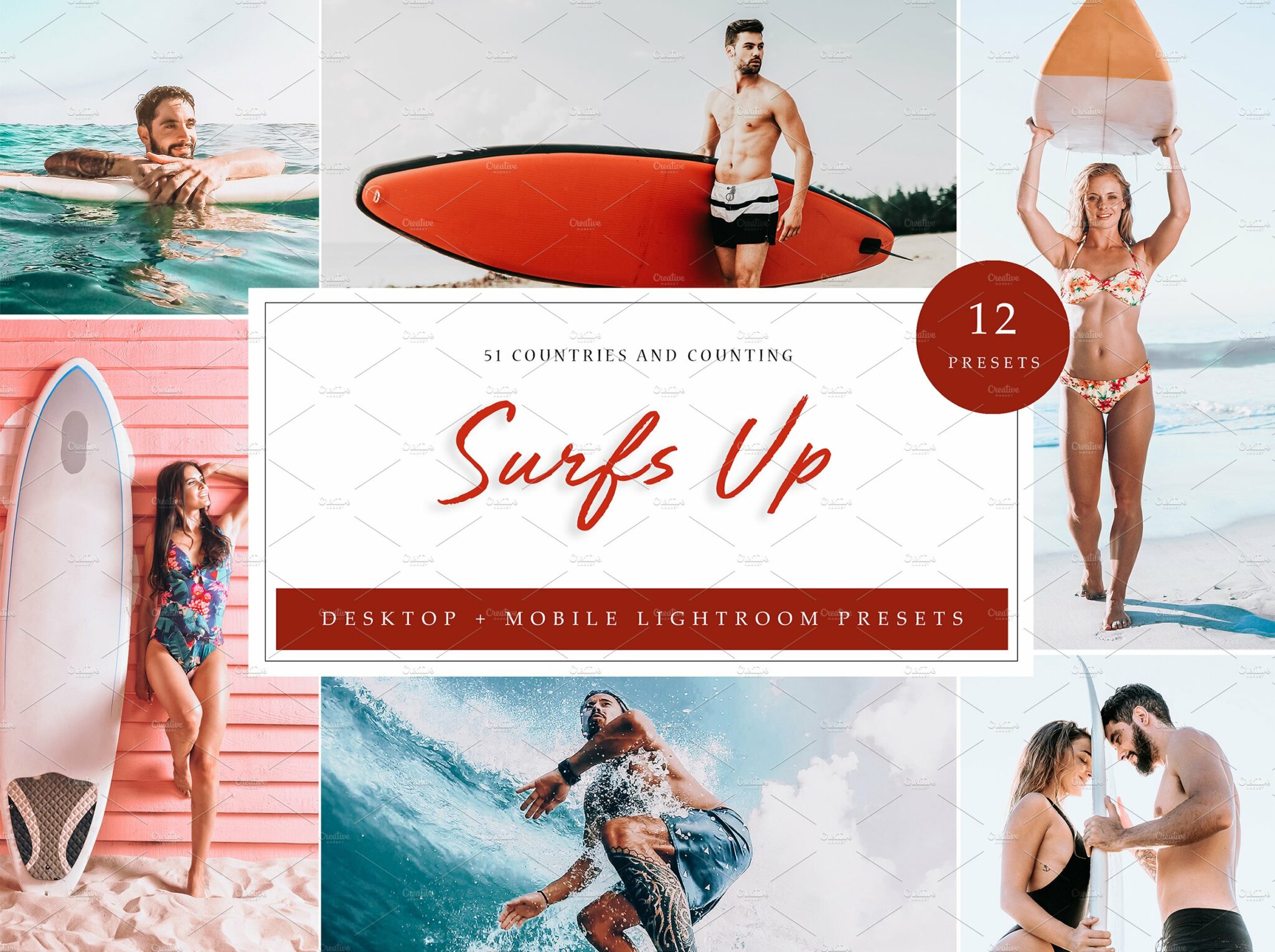 12 x Lightroom Presets, Surf Up – MasterBundles