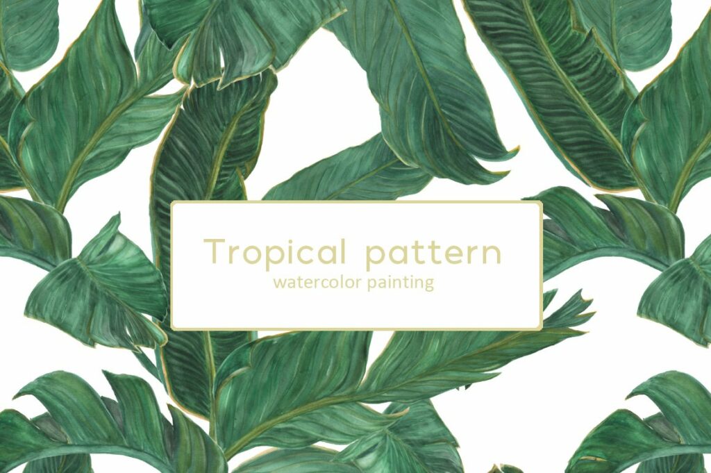 Palm tree leaves patterns – MasterBundles