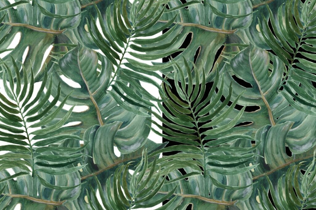 Palm tree leaves patterns – MasterBundles
