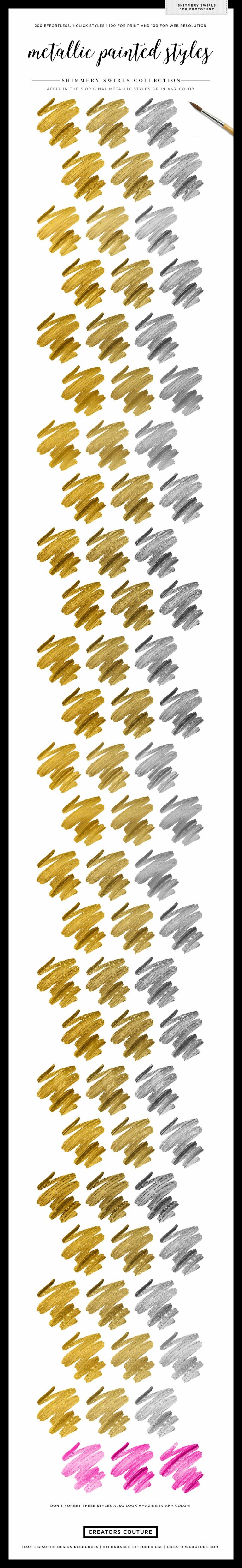 Shimmery Gold Styles for Photoshop – MasterBundles