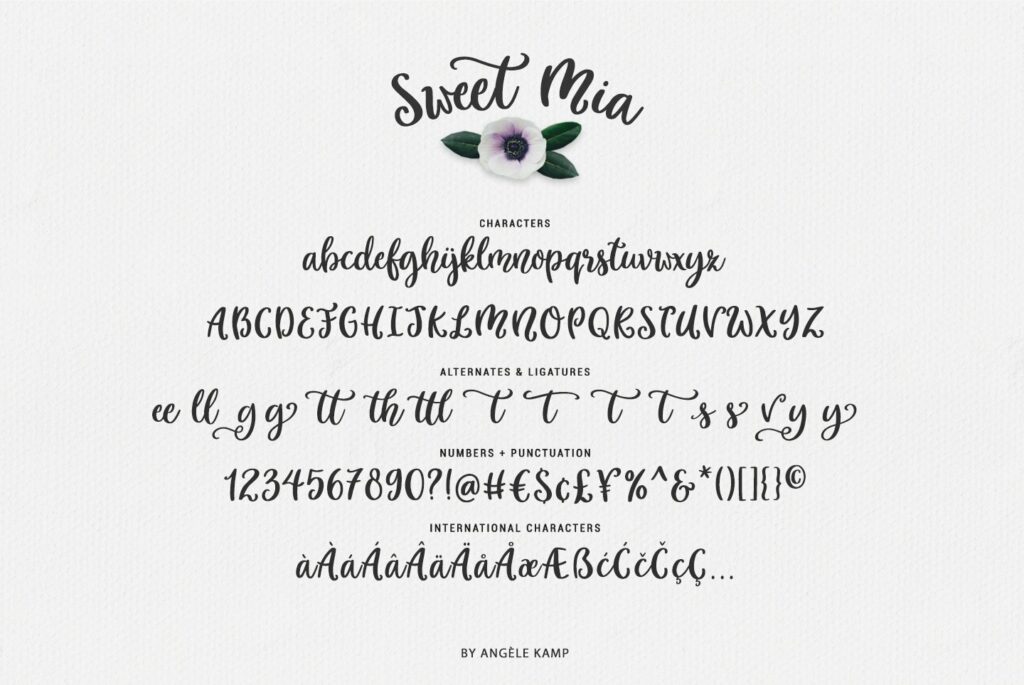 Sweet Mia modern calligraphy font – MasterBundles