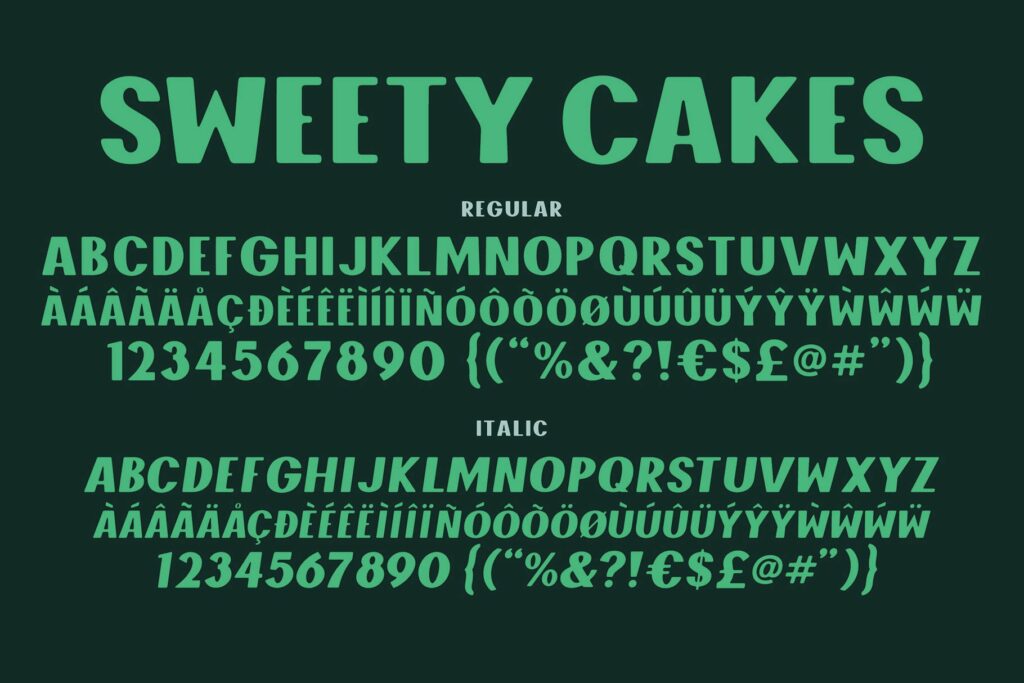 Sweety Cakes Font Family – MasterBundles