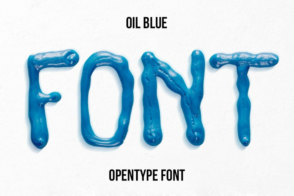 Oil Blue Font – MasterBundles
