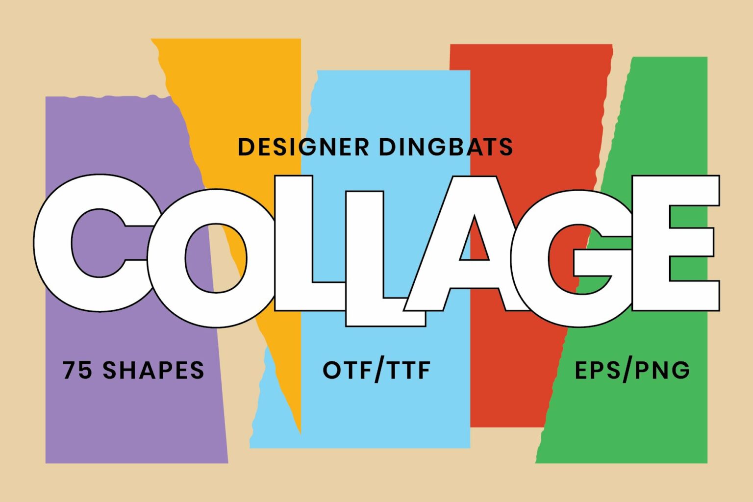 Collage Dingbats Font - 75 Shapes! – MasterBundles