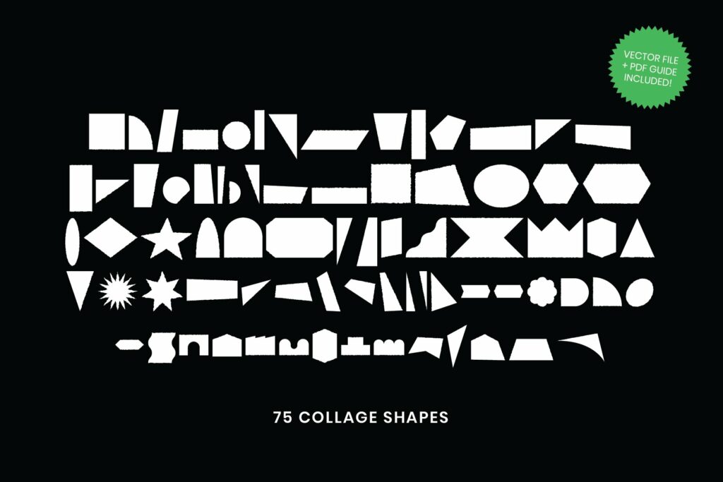Collage Dingbats Font - 75 Shapes! – MasterBundles