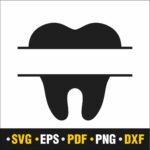 Teeth Monogram, tooth, Smile Monogram Svg Vector, Vector Cut file ...