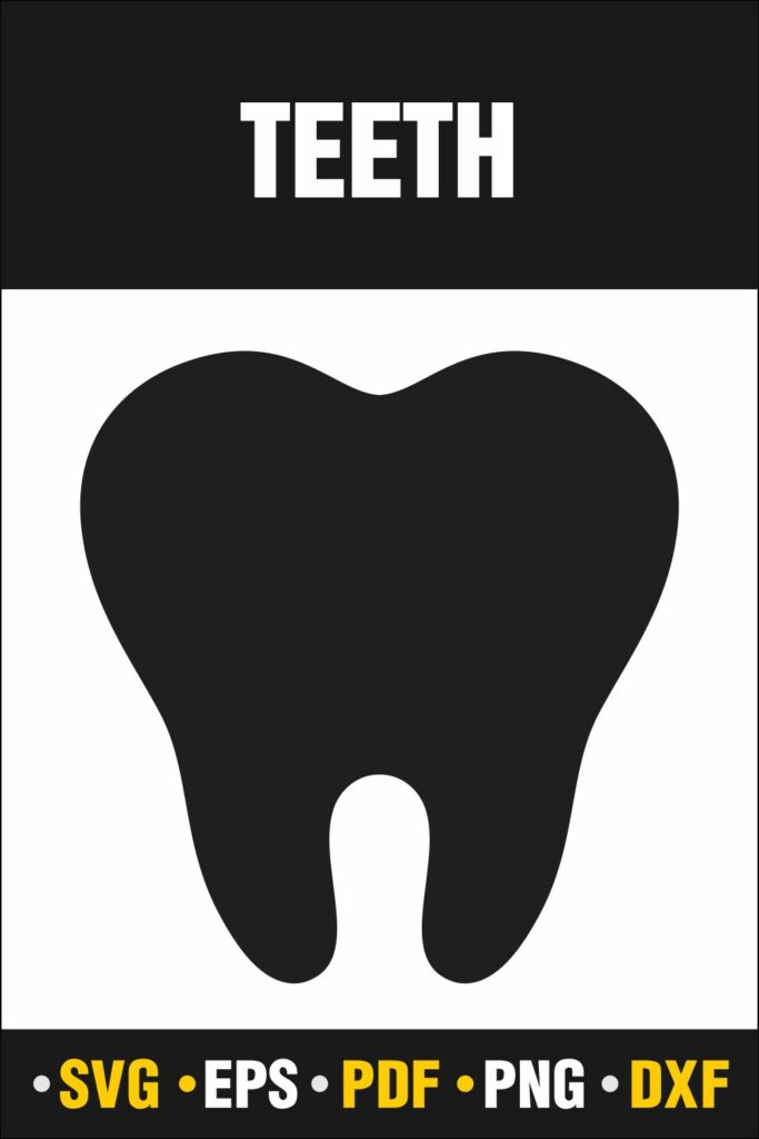 Teeth SVG, tooth, Smile Svg Vector, Vector Cut file Cricut, Silhouette ...